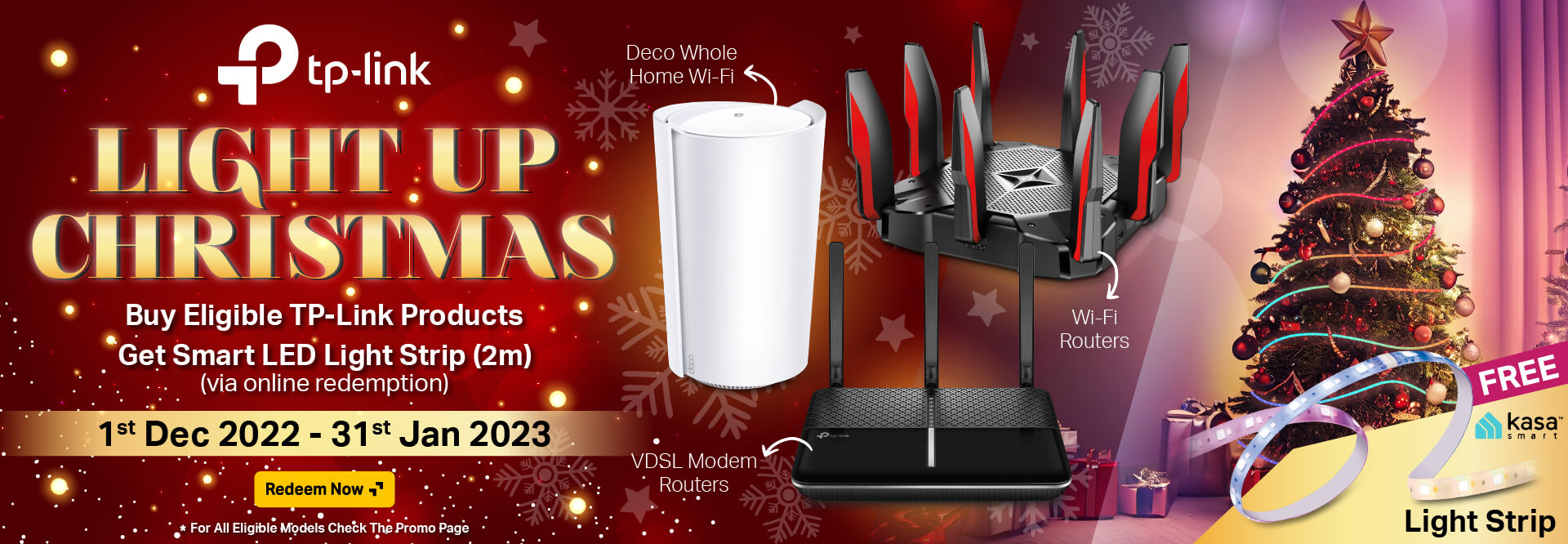 Bonus KASA Smart Light Strip with selected TP-Link products promotion